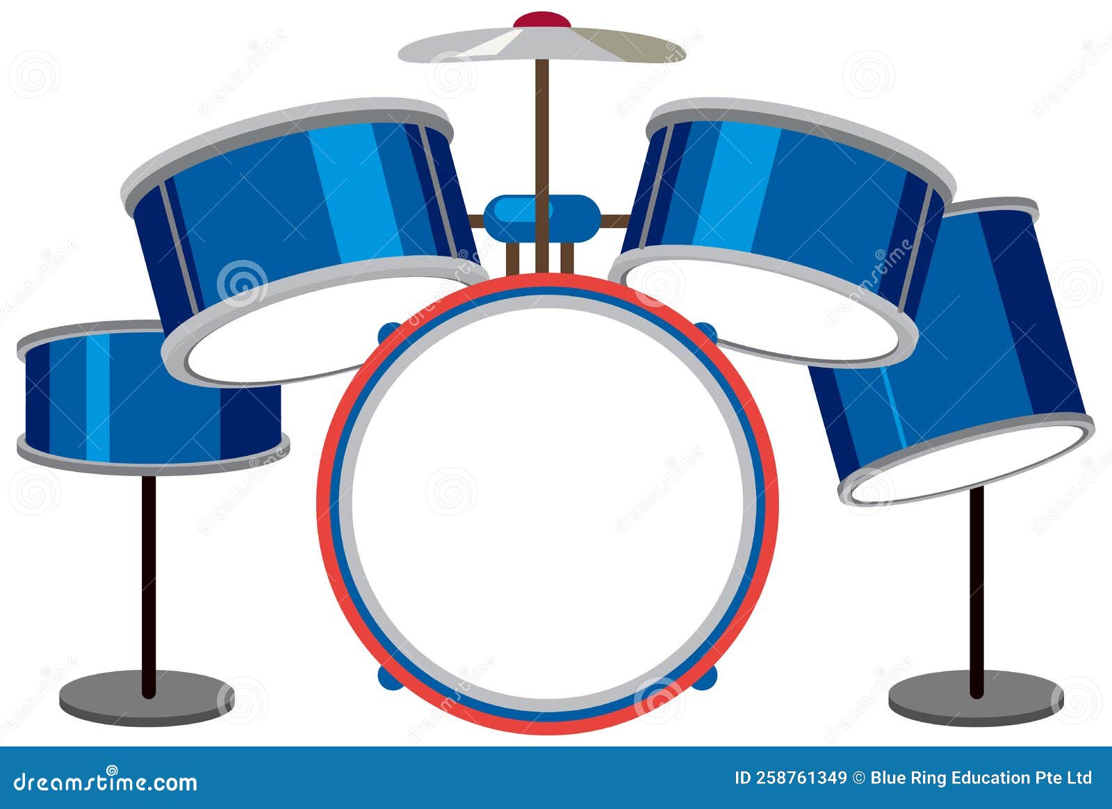 Musical Instrument with Drum Set Stock Vector - Illustration of ...