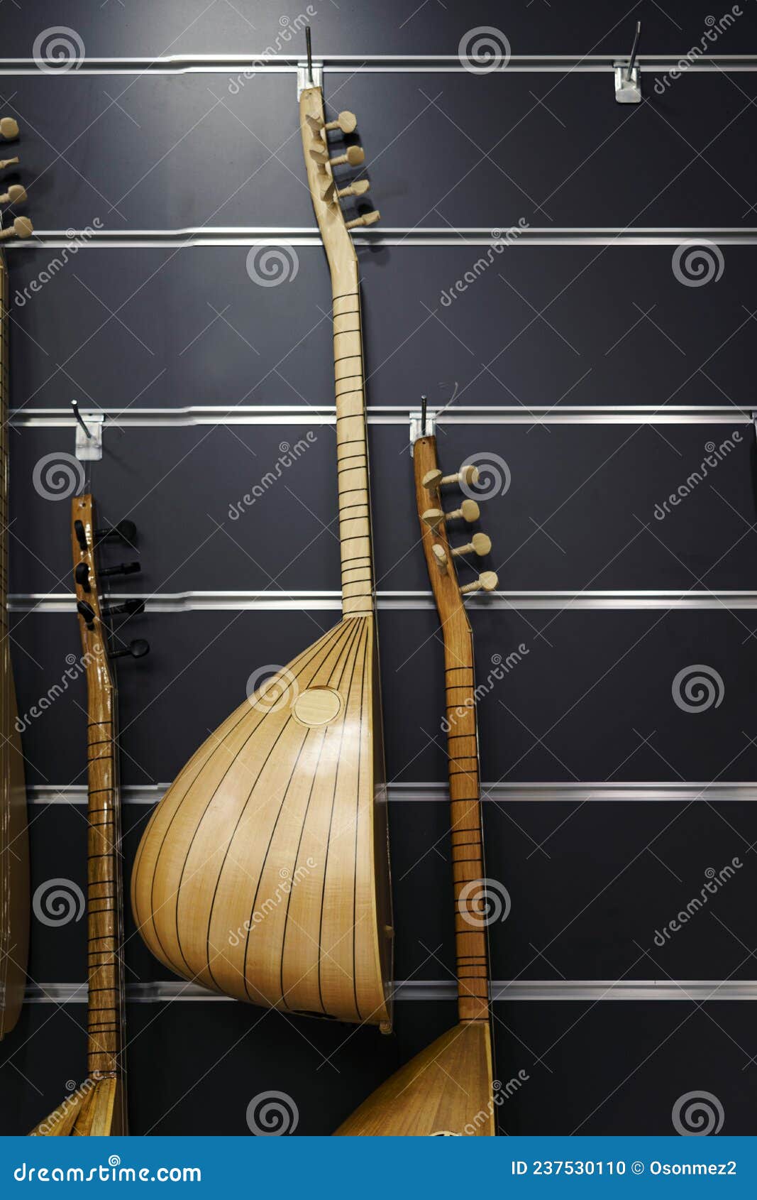 Musical Instrument Hanging on the Wall; String Instrument.the Turkish ...