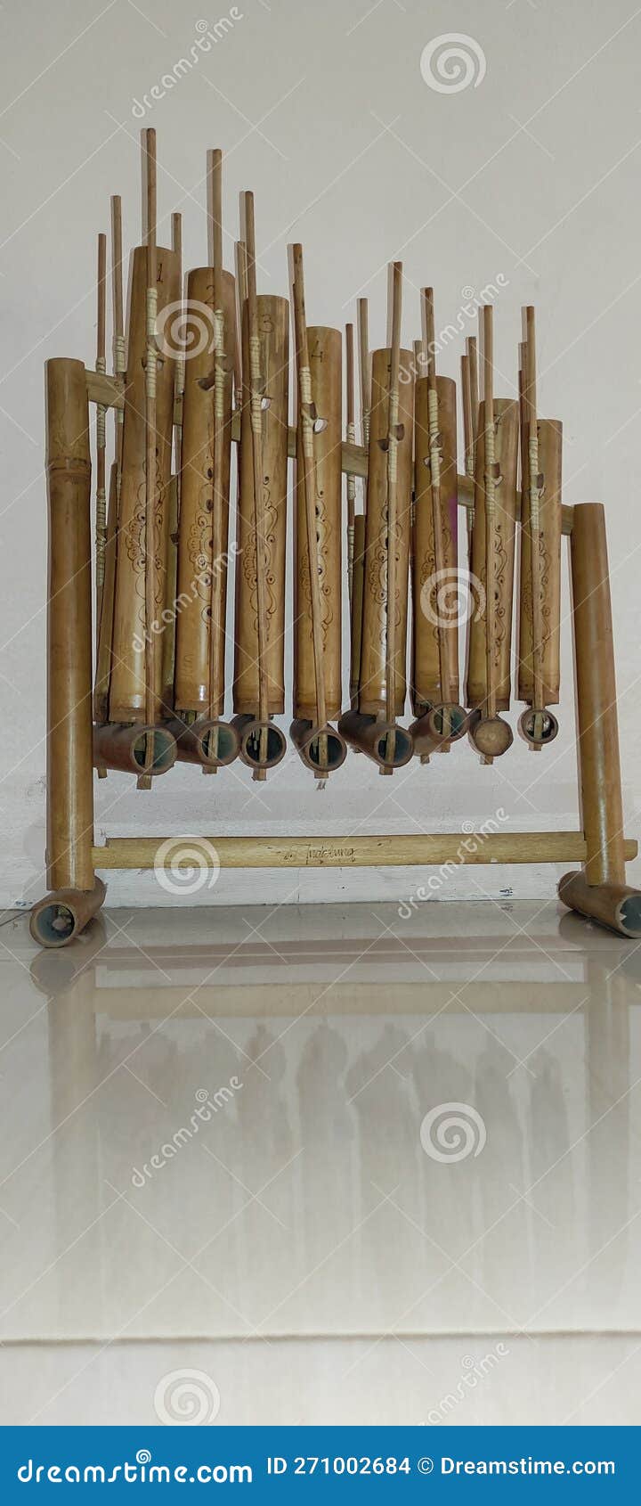 A Musical Instrument Made of Bamboo, Called Angklung, Comes from West Java, Indonesia Stock ...