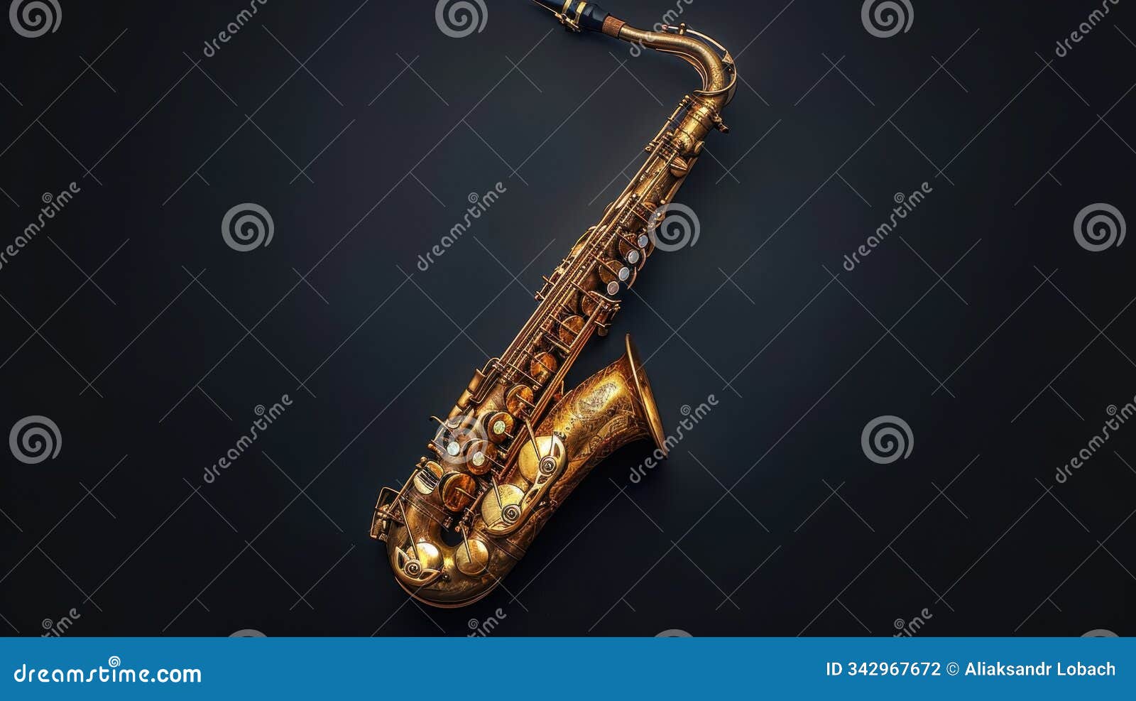 Musical Instrument Saxophone on Dark Background Stock Photo - Image of ...