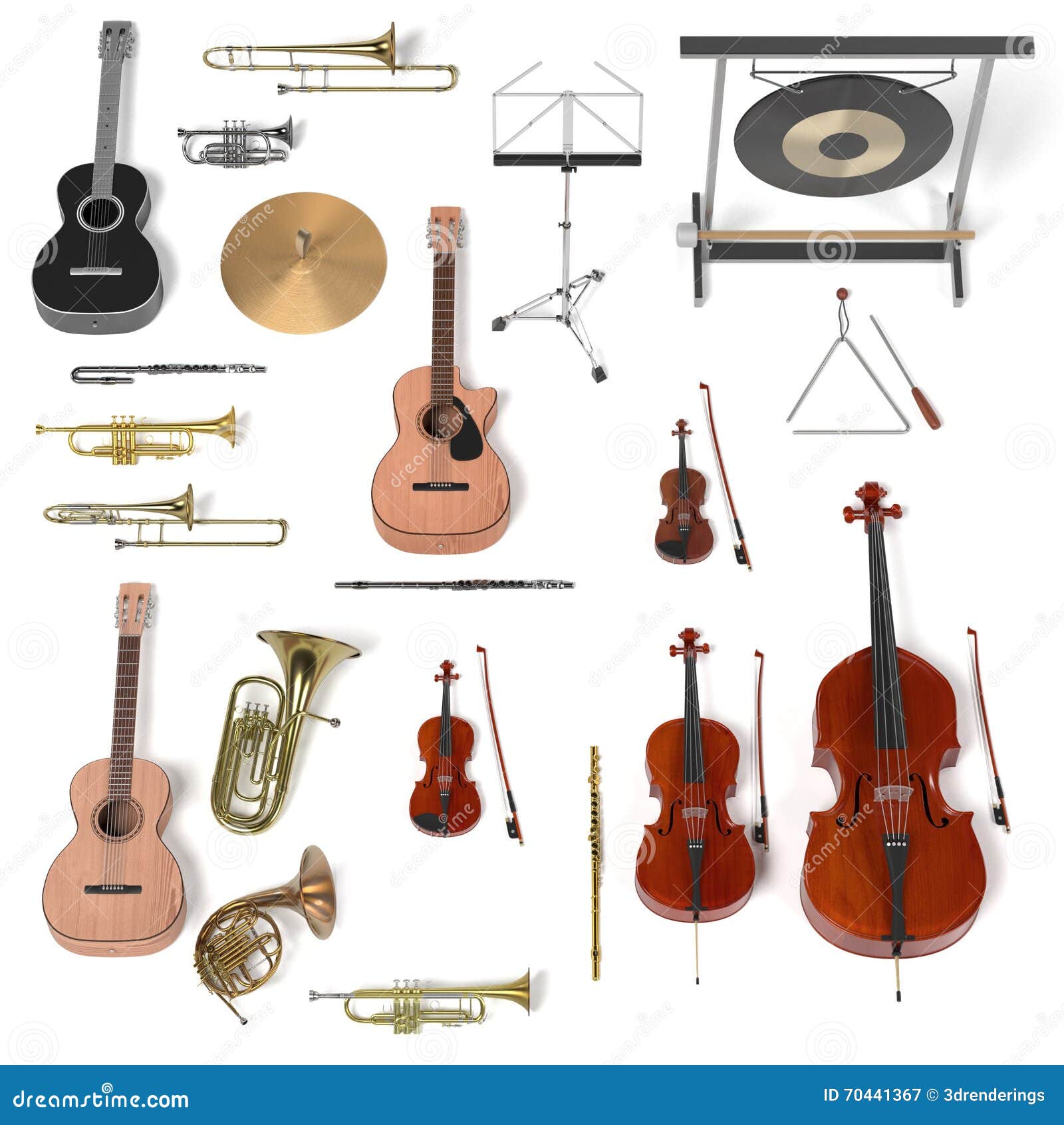 Musical instrument set stock illustration. Illustration of triangel ...