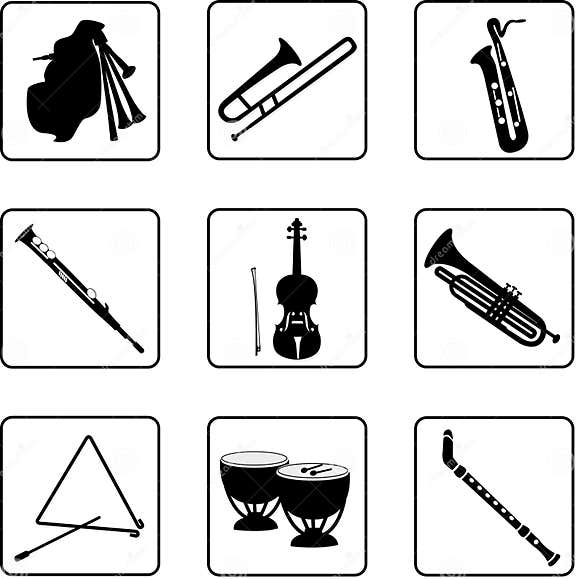 Musical Instruments 7 stock vector. Illustration of orchestra - 5345712