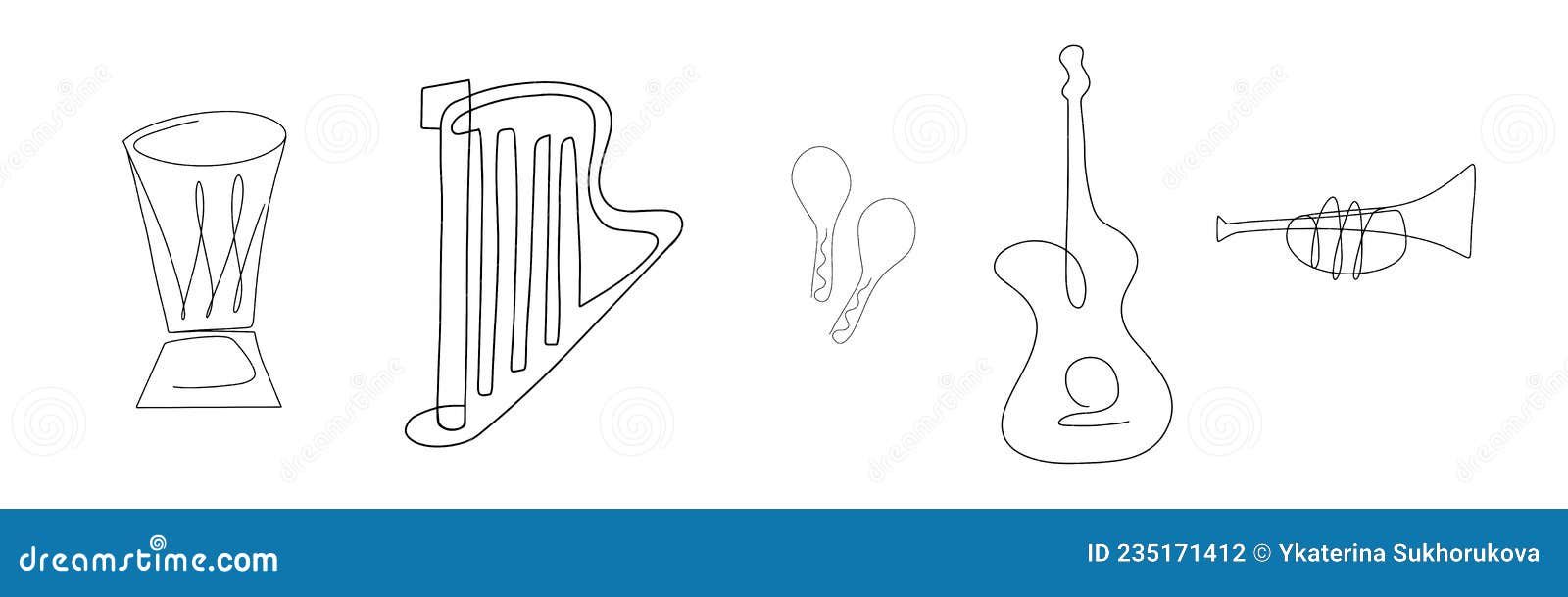 Musical Instruments - Colorful Flat Design Style Objects Stock Vector ...