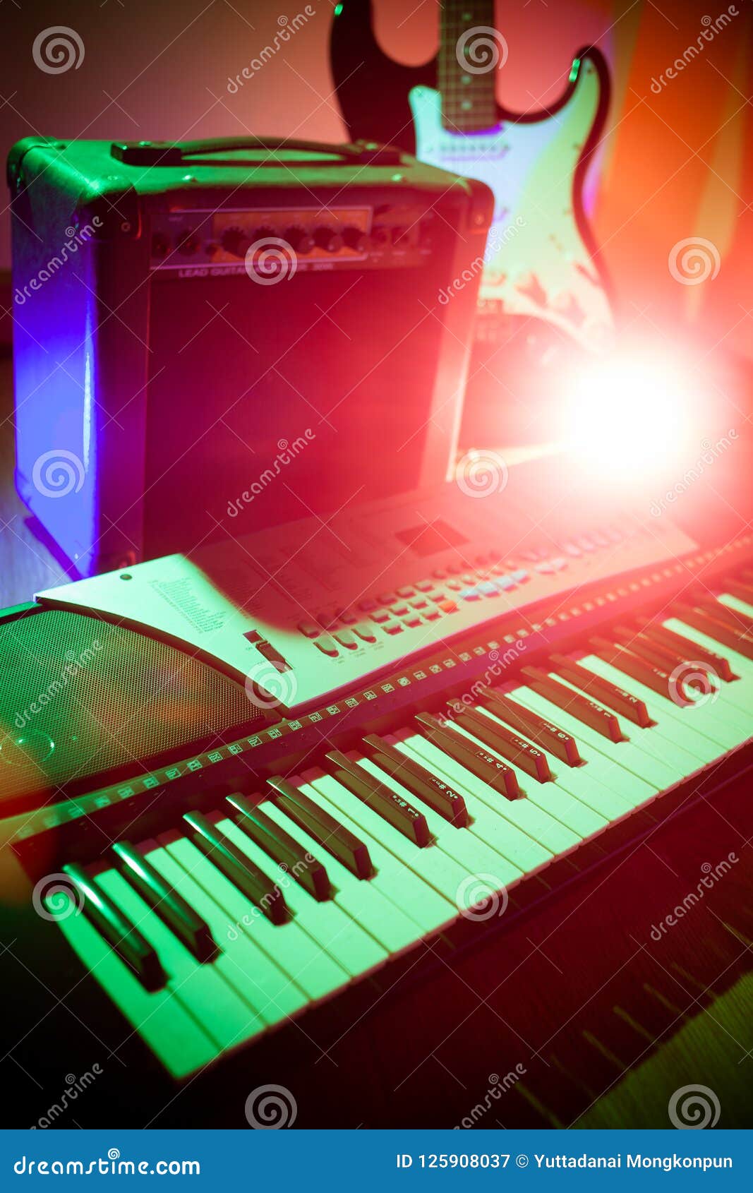 Musical Instruments at Concert. Stock Image - Image of rock, string ...