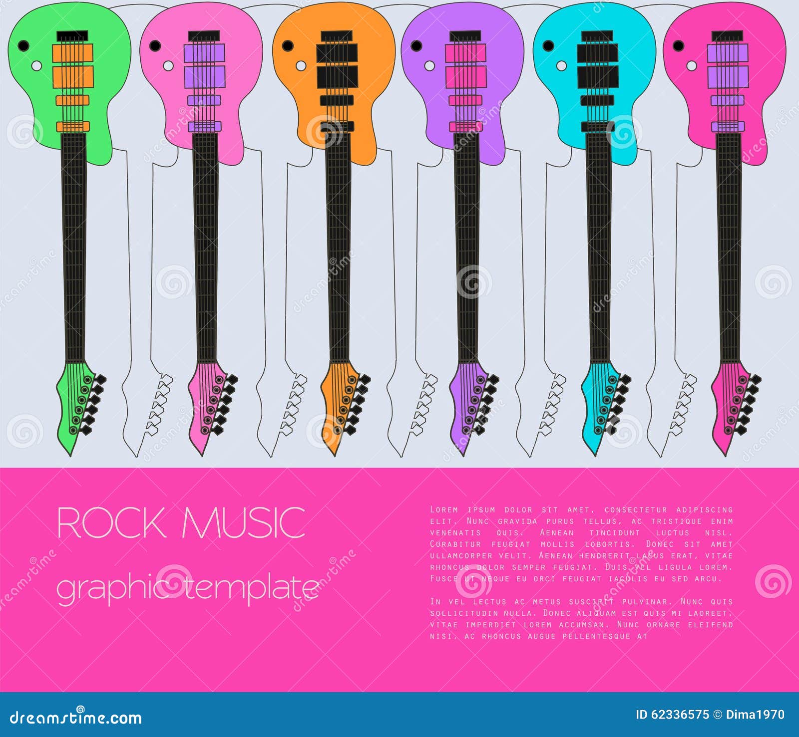 Musical Instruments Graphic Template. Electric Guitar Stock Vector ...
