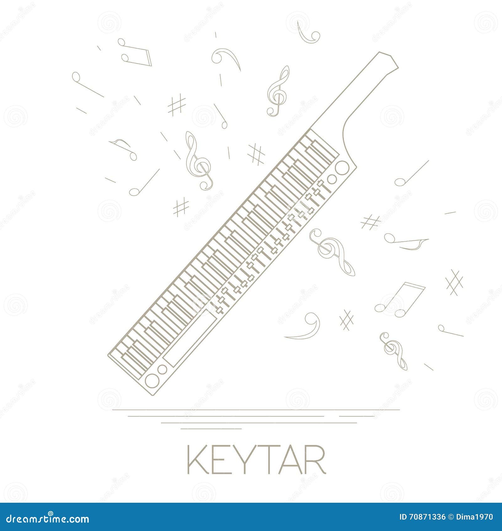 Musical Instruments Graphic Template. Keytar Stock Vector ...