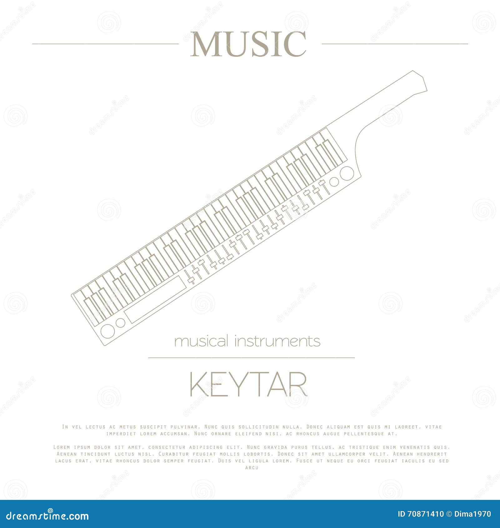 Musical Instruments Graphic Template. Keytar Stock Vector ...