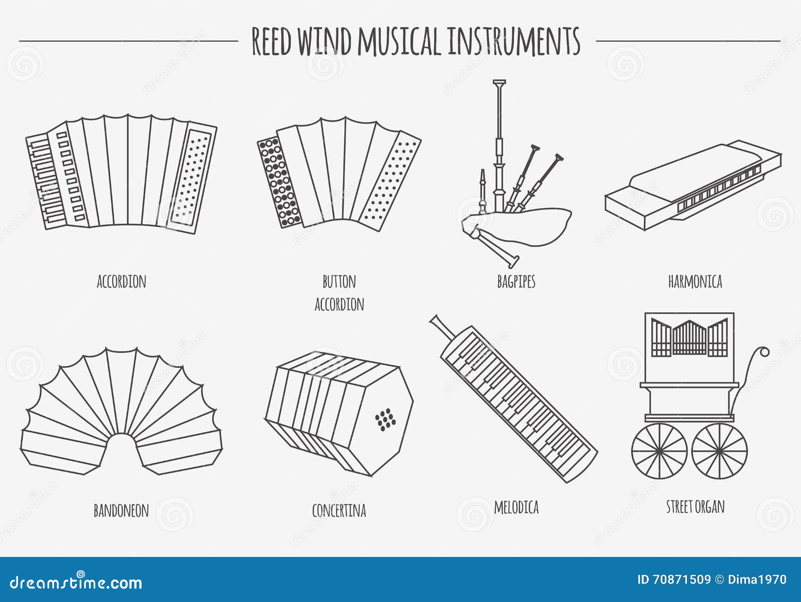 Musical Instruments Graphic Template. Reed Wind Stock Vector ...