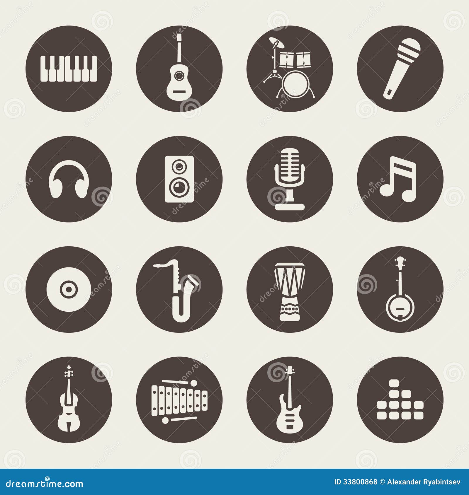 Musical instruments stock vector. Illustration of framework - 33800868