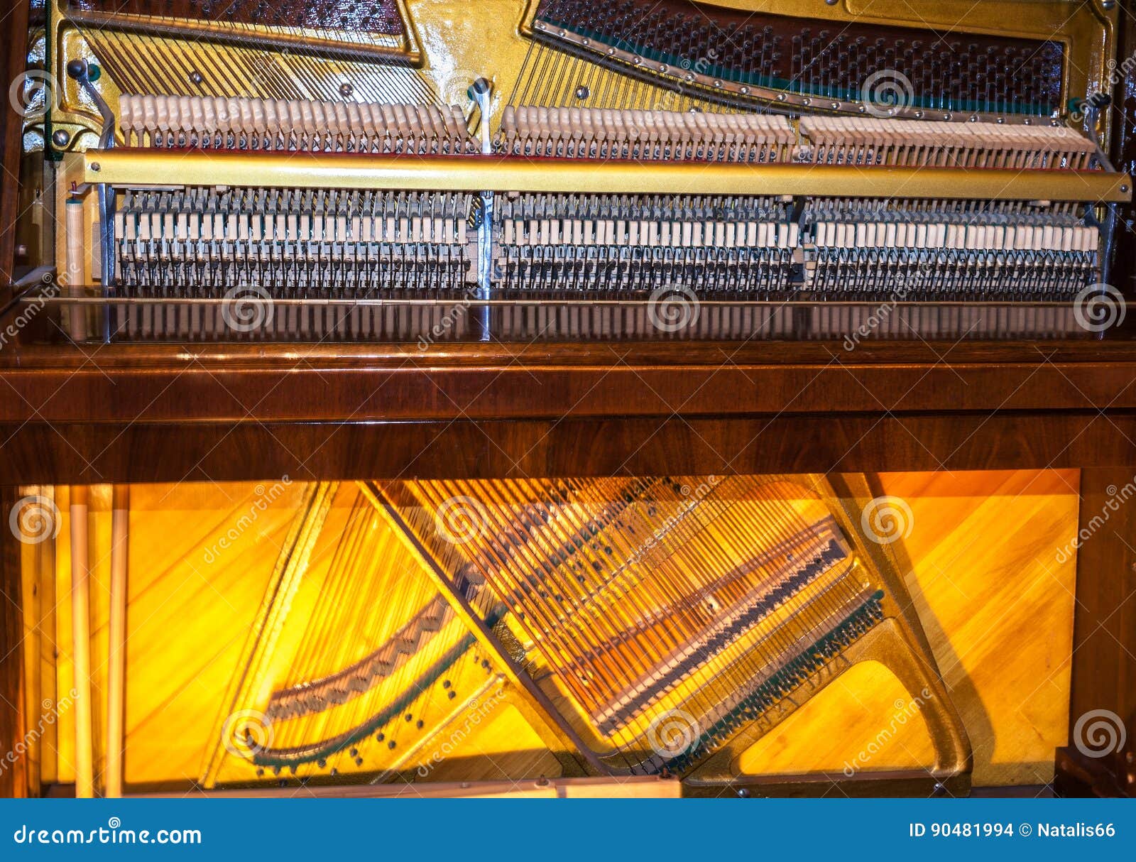 Musical Instruments. the Internal Structure of a Piano. Stock Photo ...