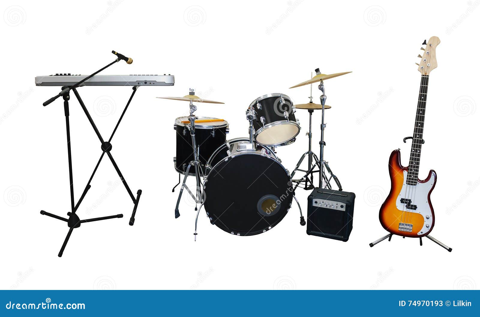 Musical Instruments Isolated Stock Image - Image of concert, electric ...