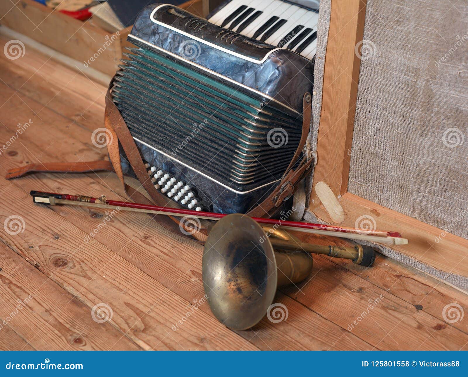 Musical Instruments in Mess Stock Photo - Image of room, messy: 125801558