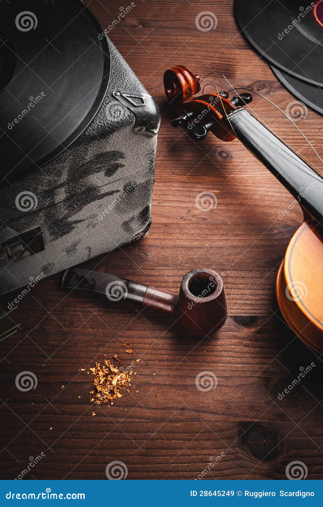 Musical Instruments and Old Objects Stock Image - Image of seventies ...