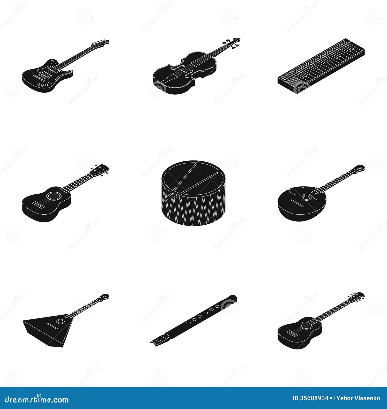 Musical Instruments Set Icons in Black Style. Big Collection of Musical ... Musical Instruments Set Icons in Black Style. Big Collection of Musical ...