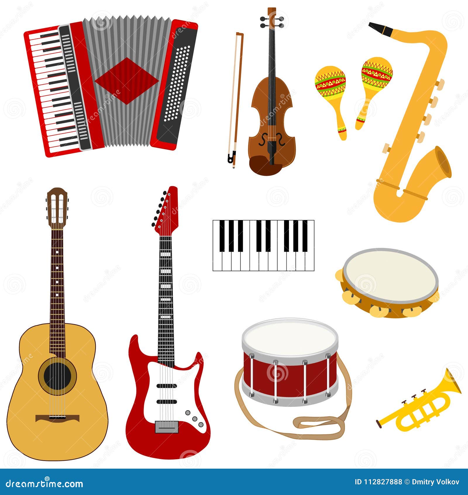 Musical Instruments, a Set of Musical Instruments. Stock Illustration ... Musical Instruments, a Set of Musical Instruments. Stock Illustration ...