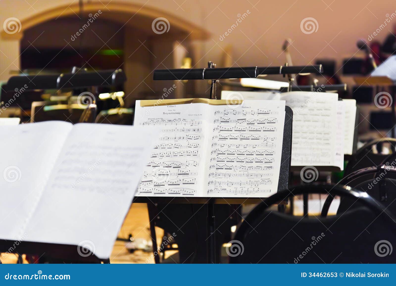 Musical Instruments and Sheet Music Stock Image - Image of organ, opera ...