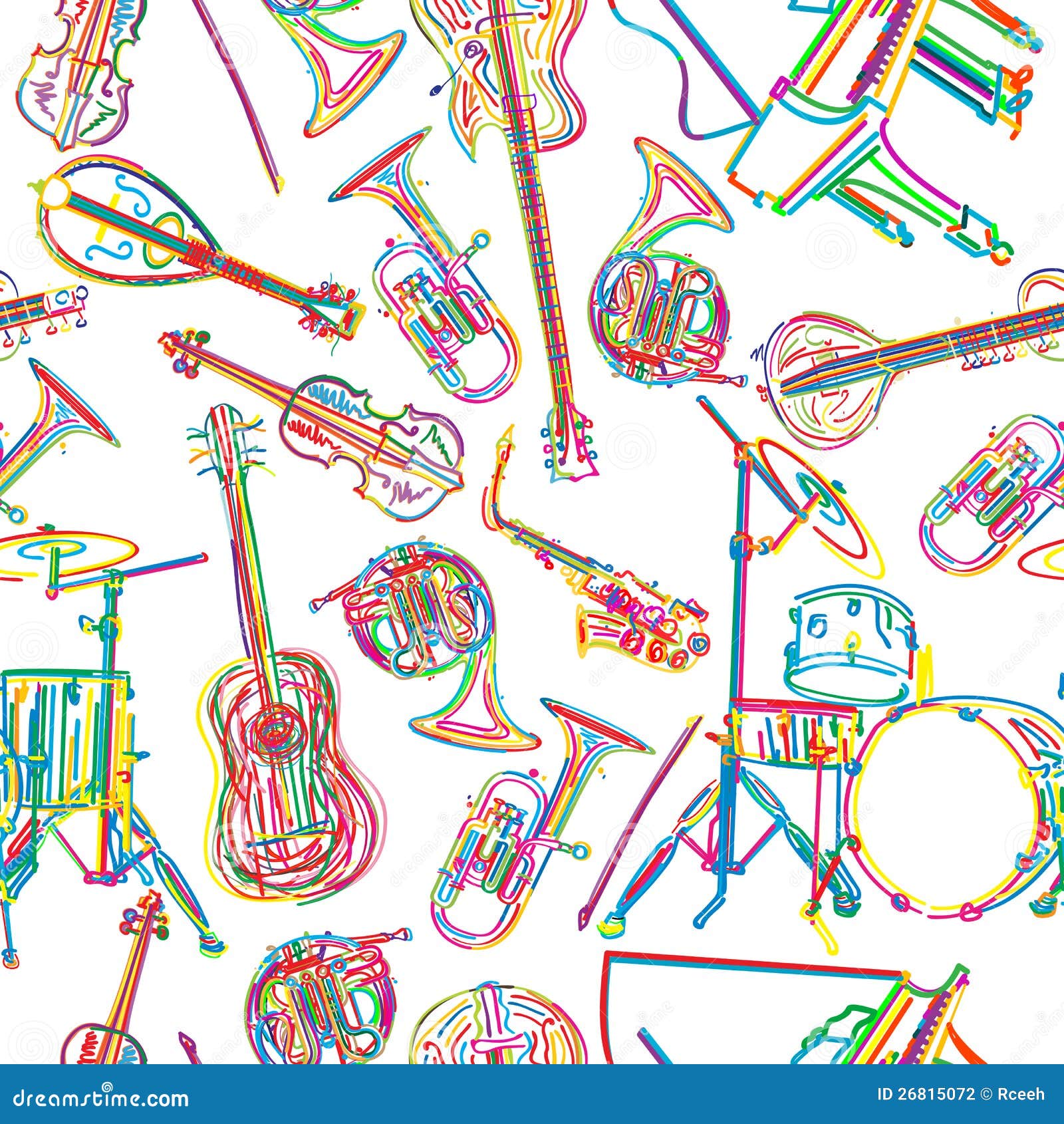Musical Instruments Sketch Stock Illustrations – 3,125 Musical ...