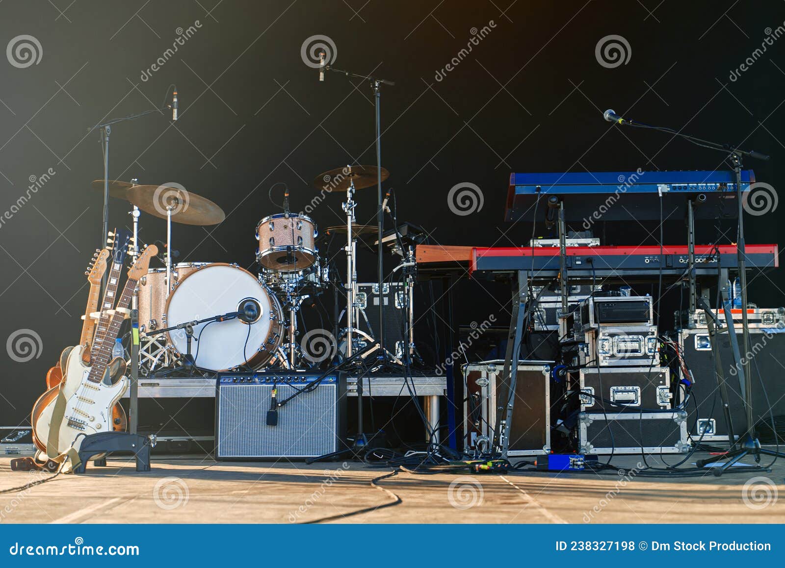 Musical Instruments on Stage Stock Photo - Image of drum, band: 238327198