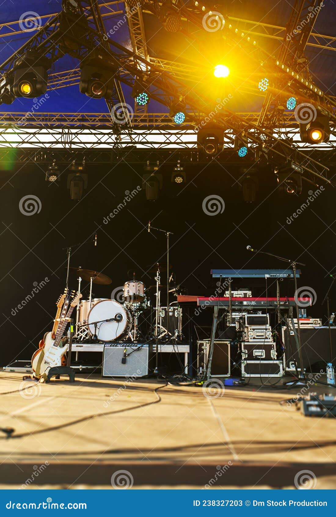 Musical Instruments on Stage Stock Image - Image of musician, event ...