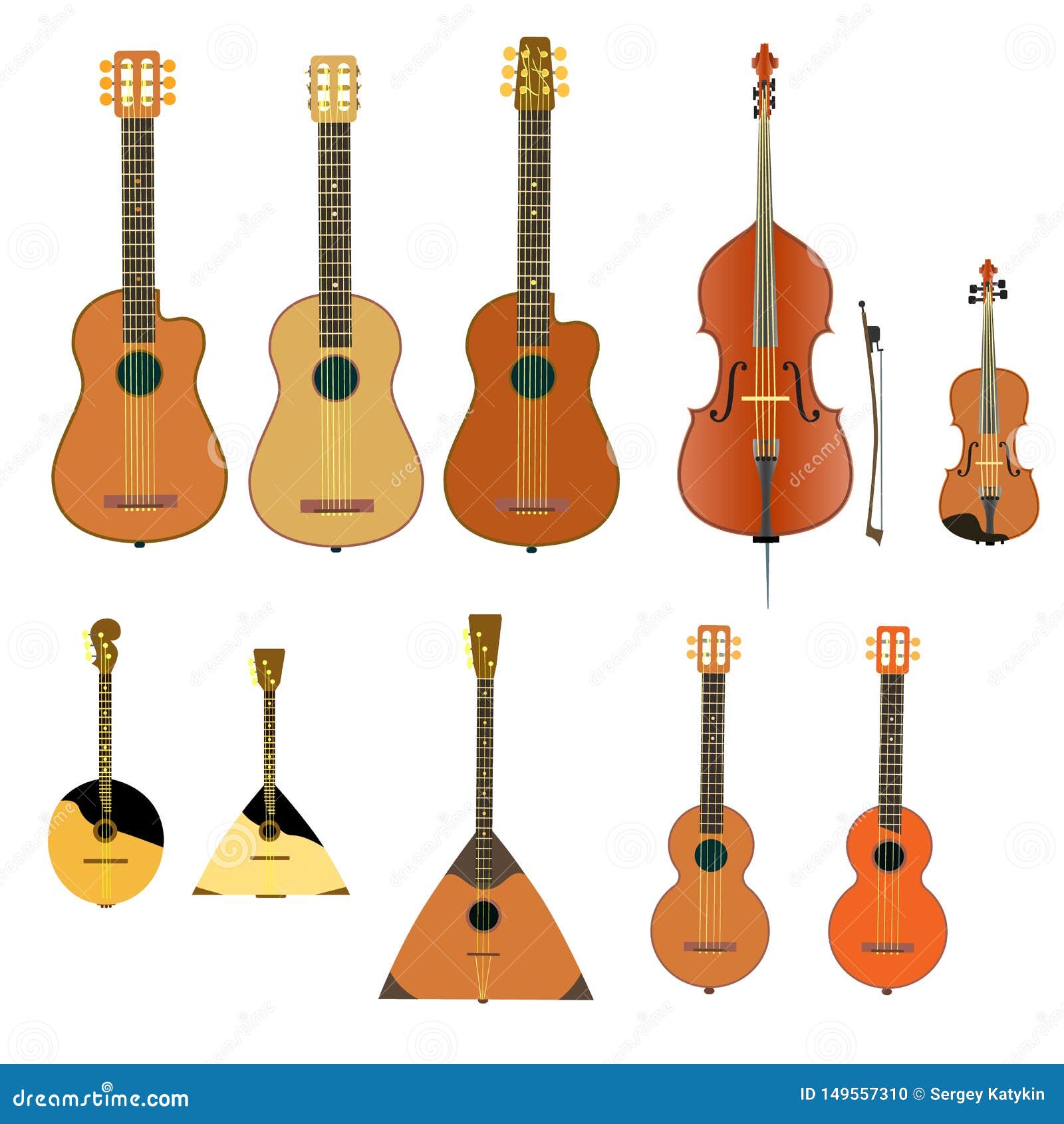 Musical Instruments. String and Stringed Musical Instruments Stock ...