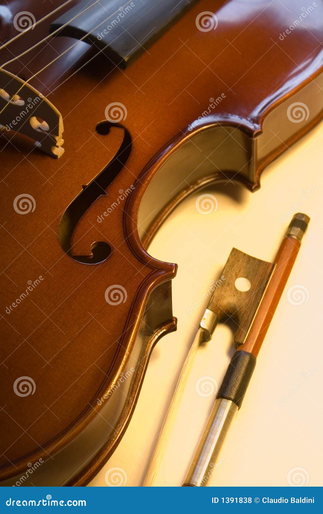 Musical Instruments: Violin and Bow Close Up (7 ) Stock Photo - Image ...