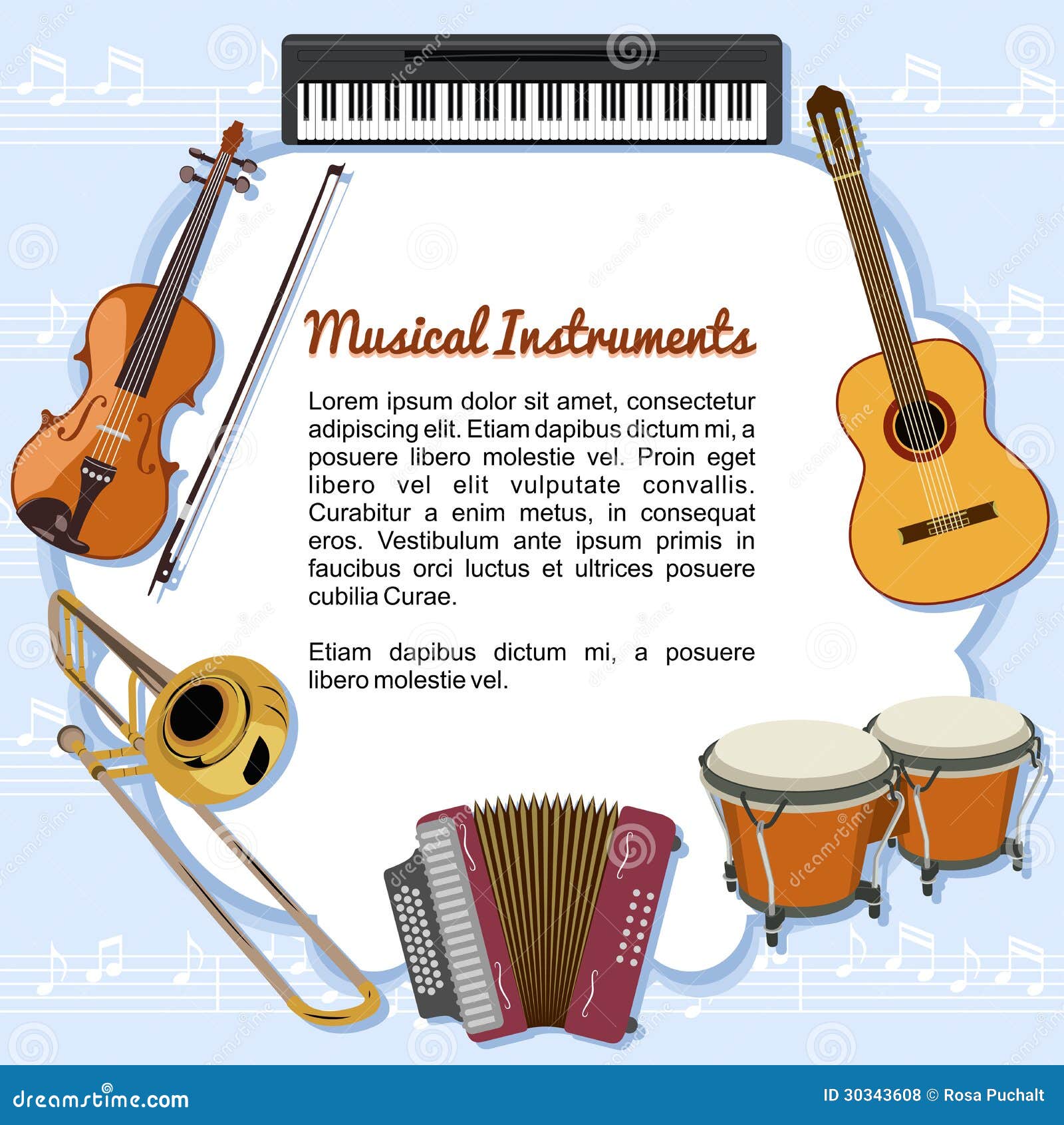 Musical instruments stock vector. Illustration of brass - 30343608