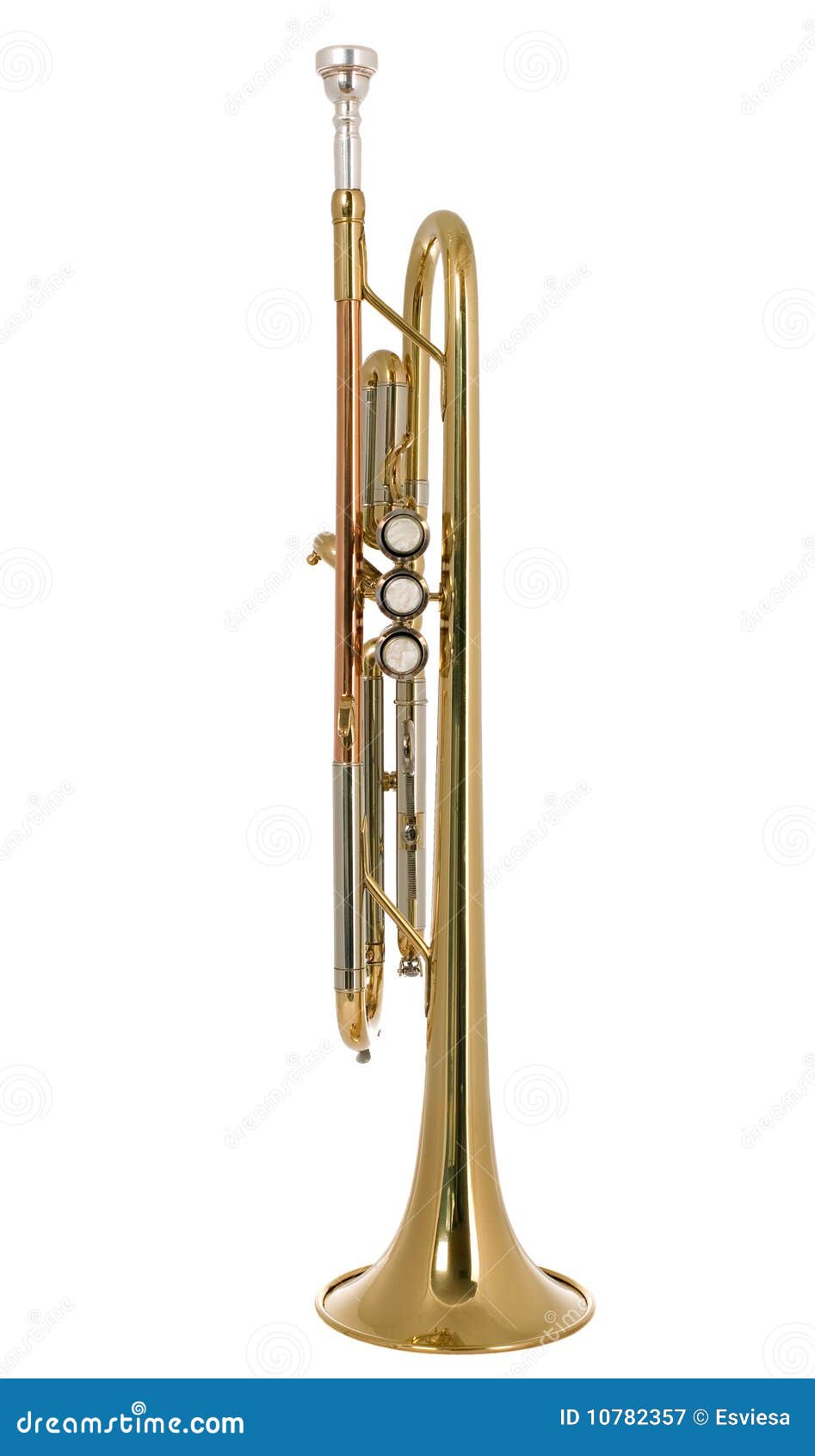Musical instument trumpet stock image. Image of mouthpiece - 10782357