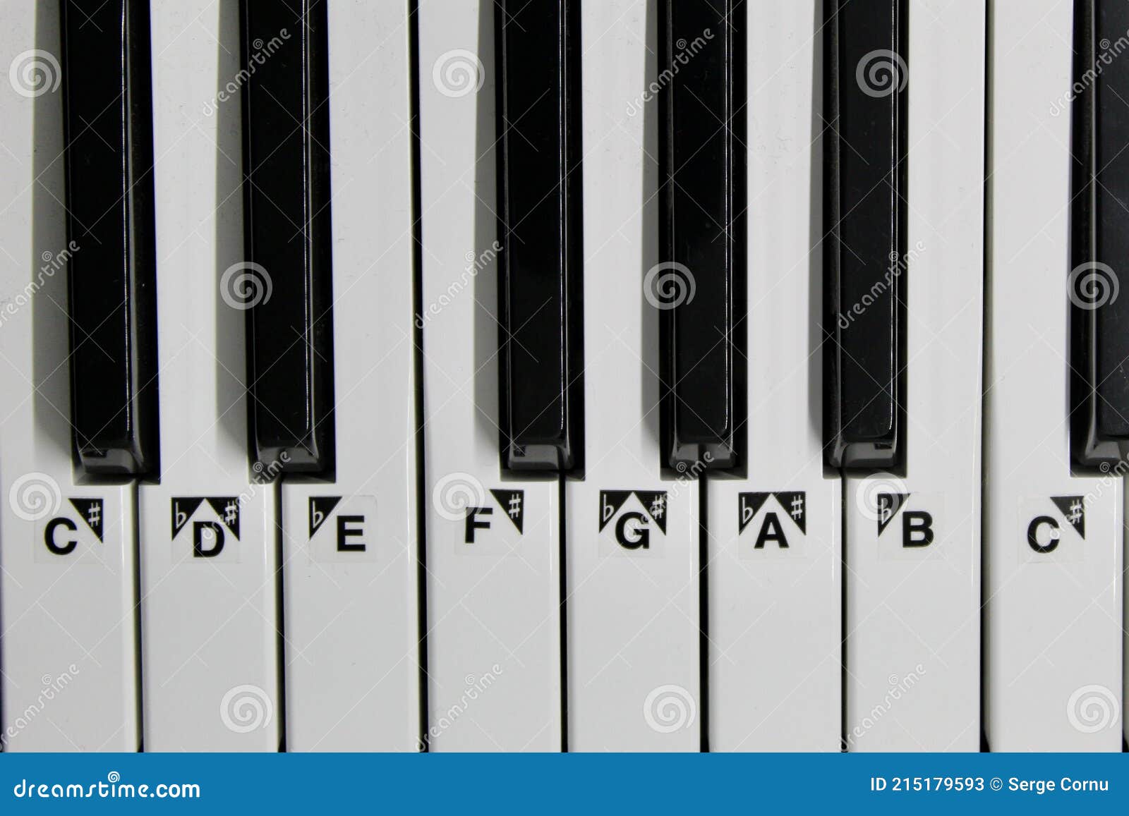 Musical Keyboard Keys Octave Stock Image - Image of sharp, musical ...