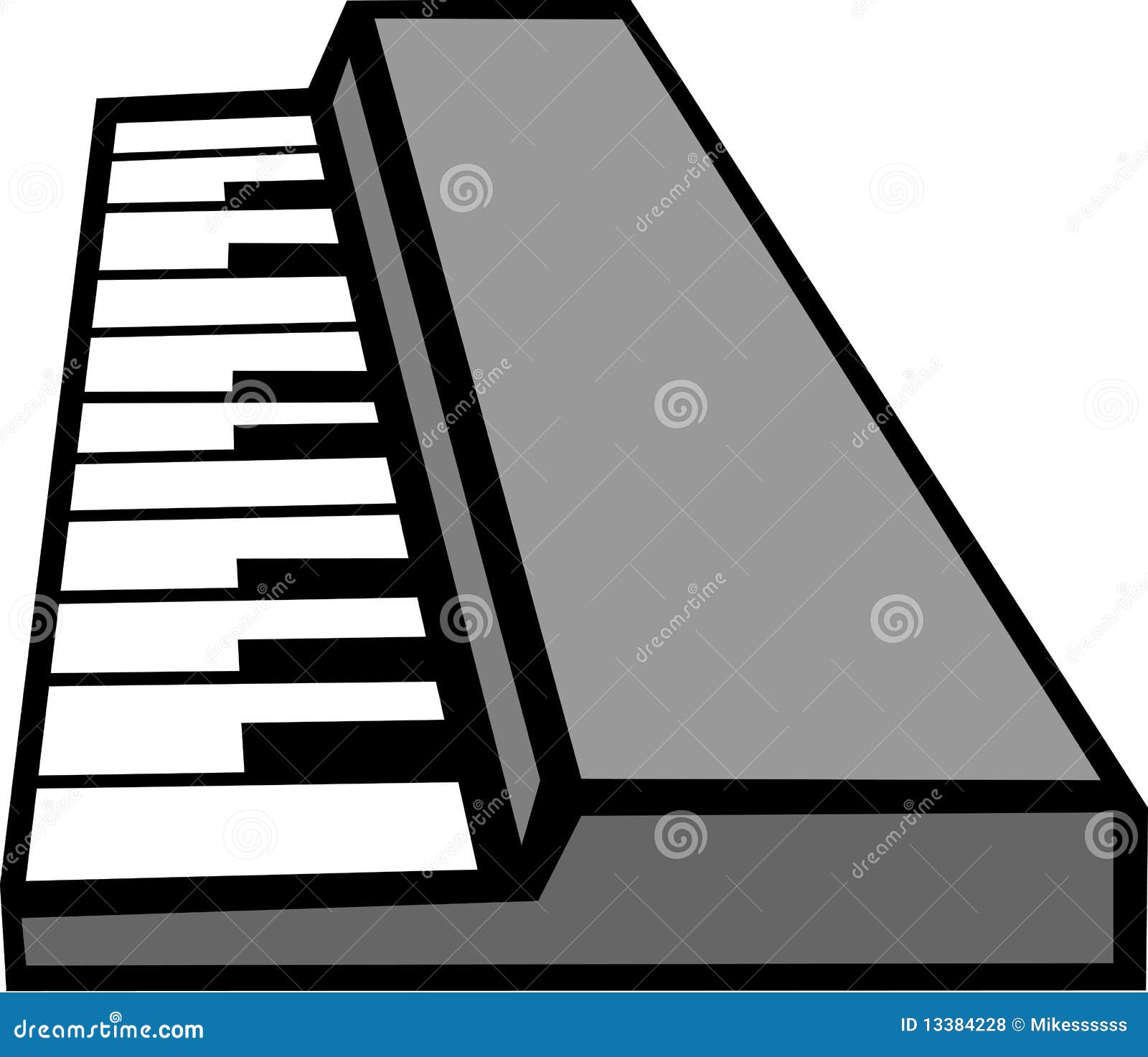 Musical Keyboard With Twelve Octaves, Circle Frame And Decorative ...