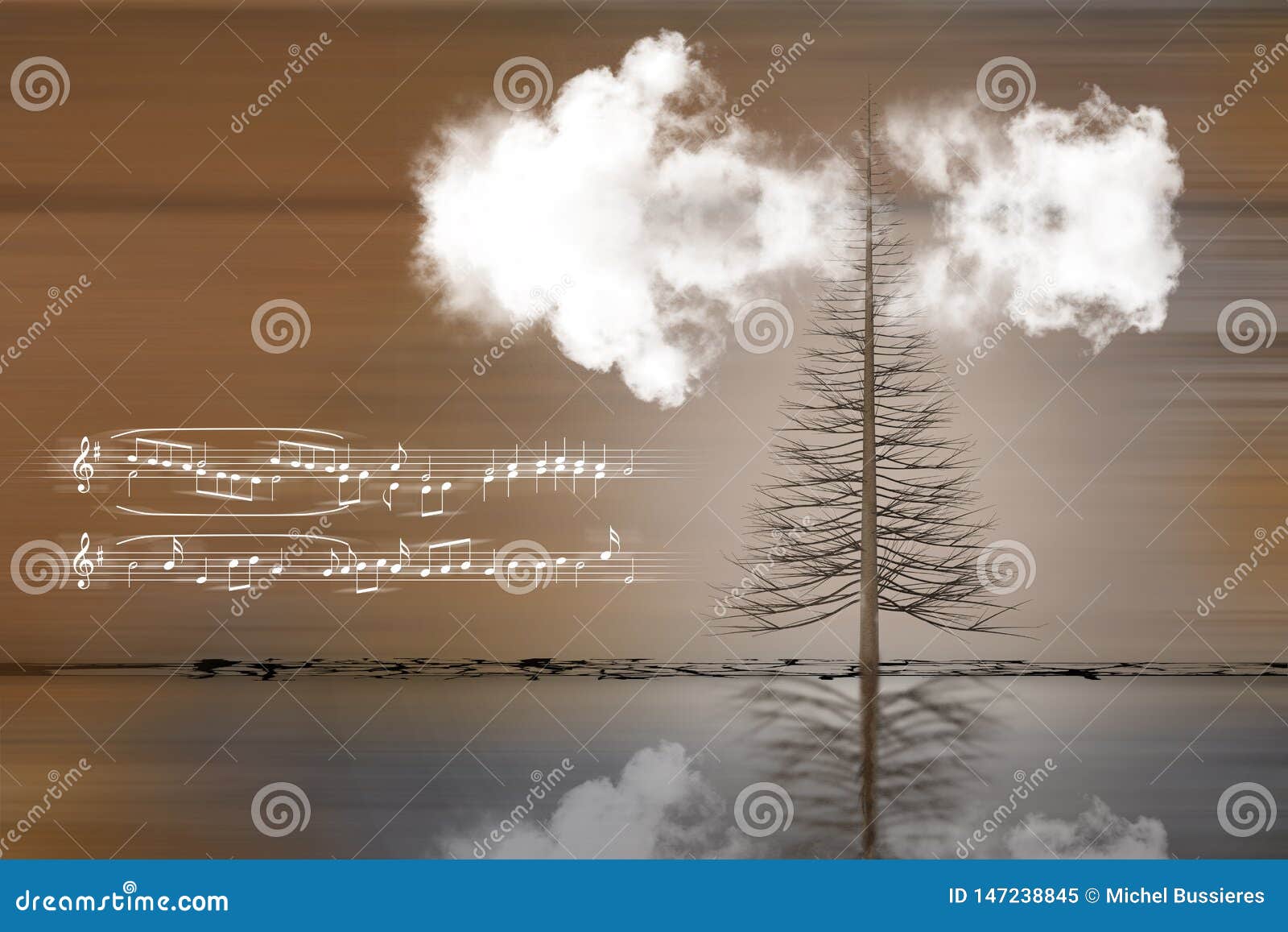 Musical Landscape Illustration Stock Illustration - Illustration of ...