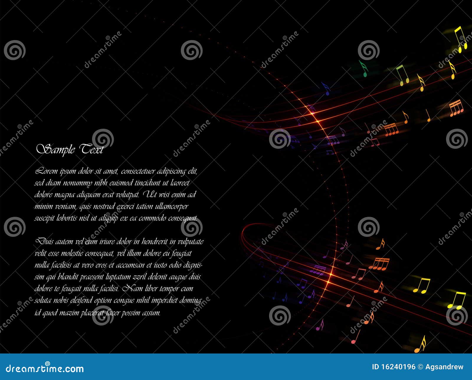 Musical Lines stock illustration. Illustration of entertainment - 16240196