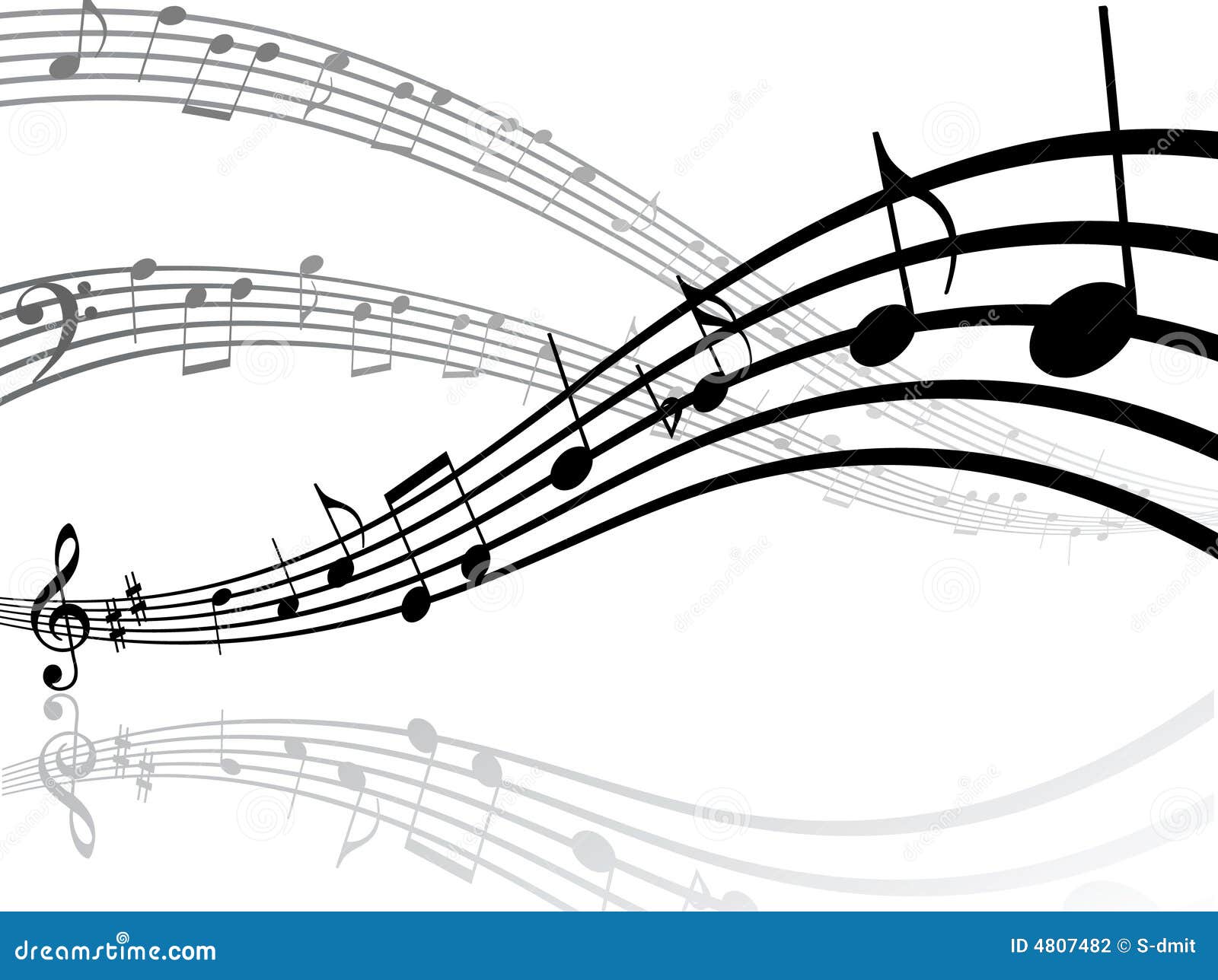 Musical Lines With Notes Stock Photography - Image: 4807482