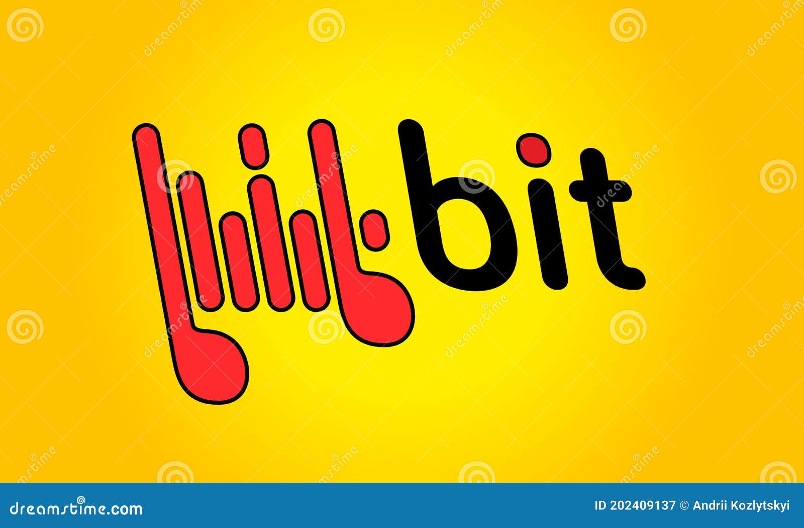 Musical Logo BIT in the Form of Abstract Notes Stock Vector ...