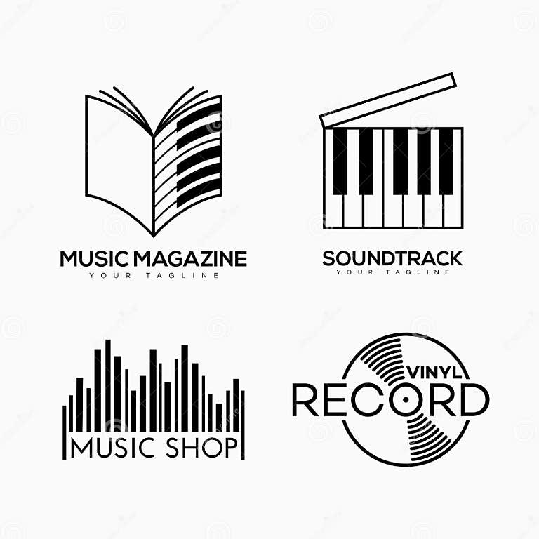 Musical logo stock vector. Illustration of logotype, media - 89237201