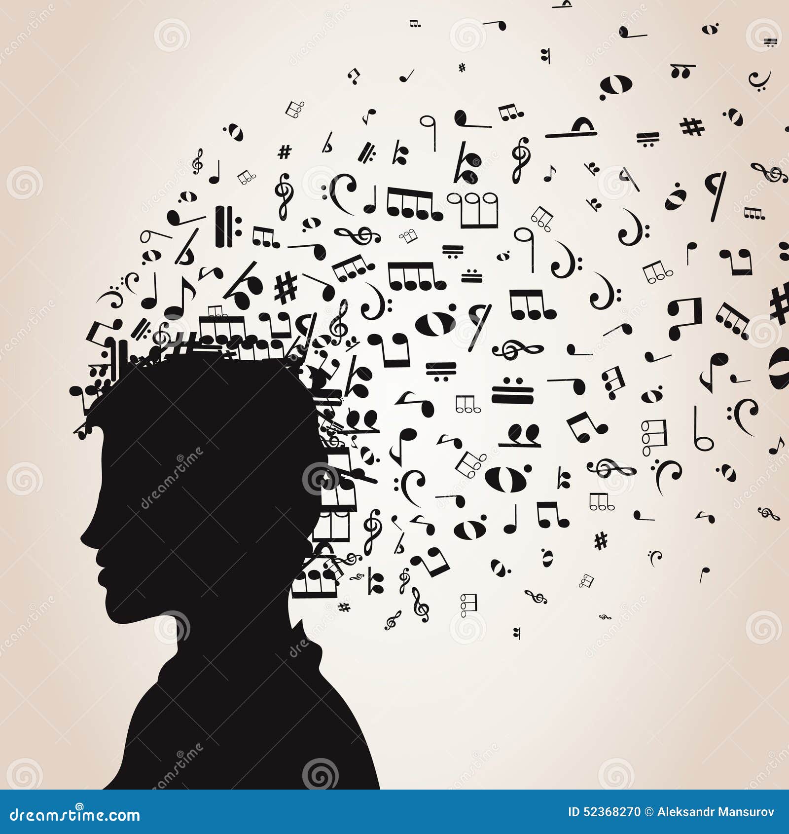 Musical man stock vector. Illustration of frame, gift - 52368270