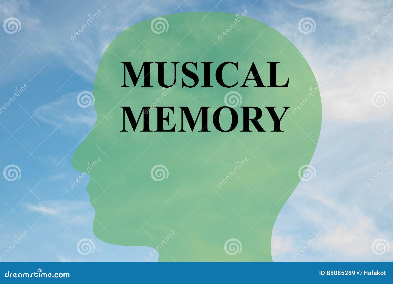Musical Memory concept stock illustration. Illustration of idea - 88085289