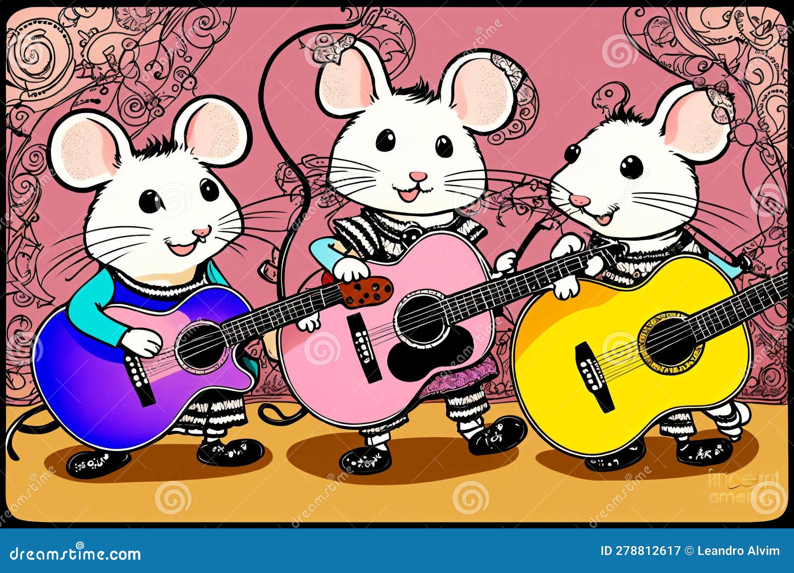 Musical Mice Jamming Together.AI Generated Royalty-Free Stock Photo ...