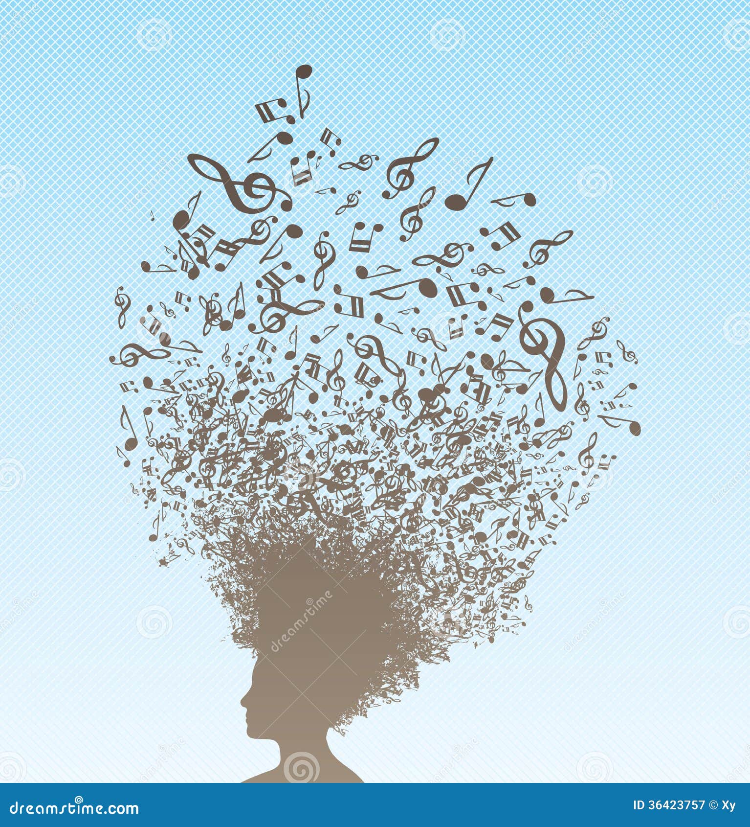 Music Notes Hair Design