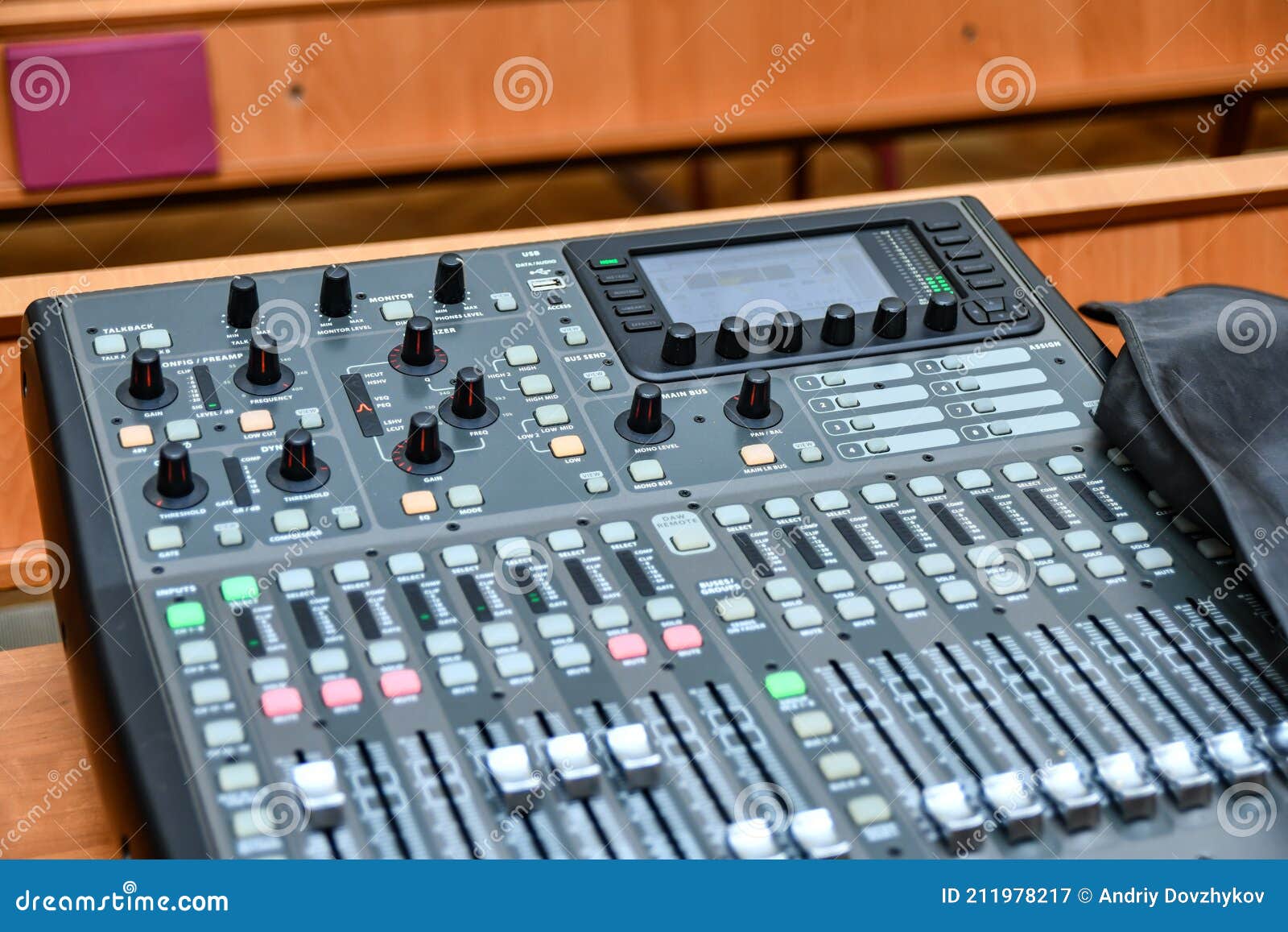 Musical Mixing Console before Working in a Recording Studio Stock Image ...