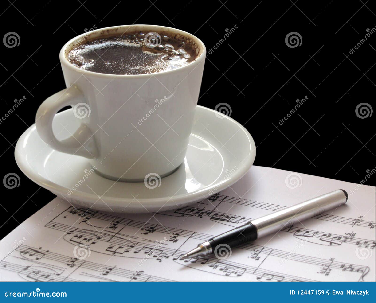 Musical notation stock image. Image of ballpen, composer - 12447159
