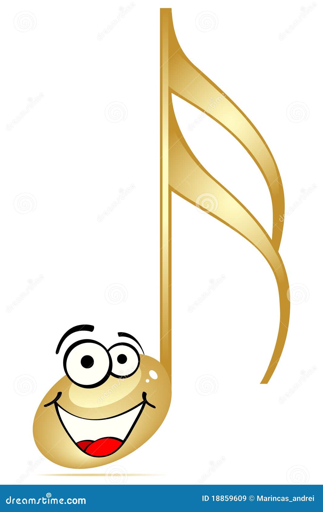 Musical note stock illustration. Illustration of laugh - 18859609
