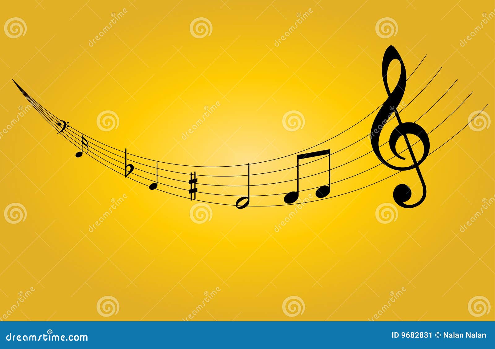Musical note stock vector. Illustration of graphic, design - 9682831