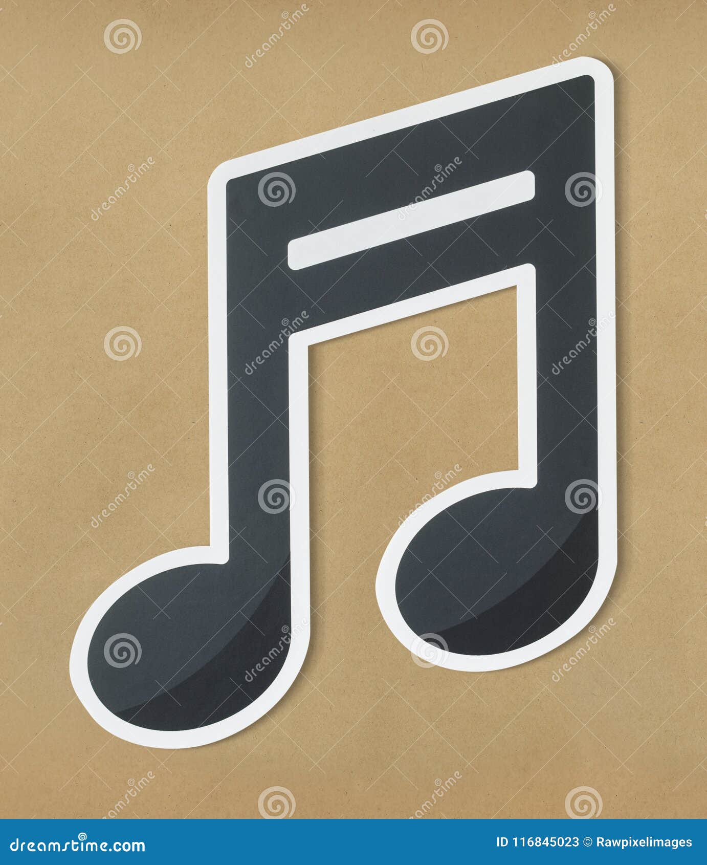 Musical Note Audio Cut Out Icon Stock Image - Image of graphic, object ...