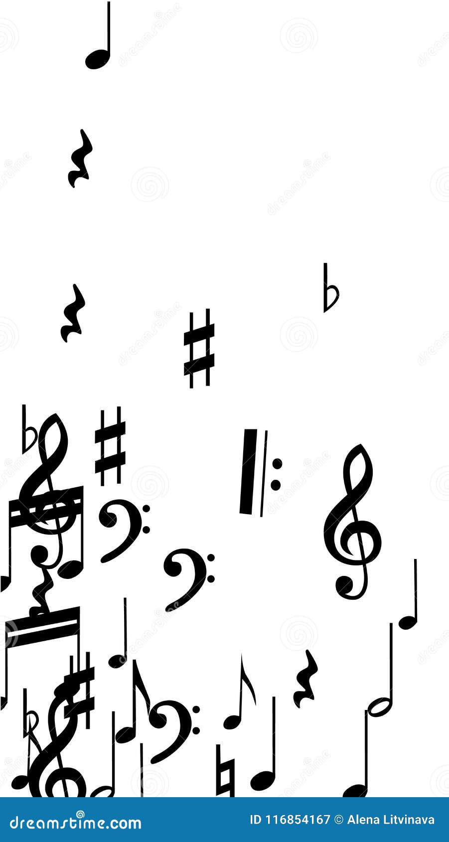 Musical note background stock vector. Illustration of quarter - 116854167