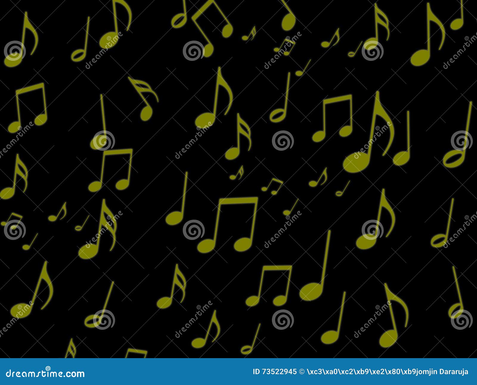 Musical Note on Black Screen Wallpaper Stock Illustration ...