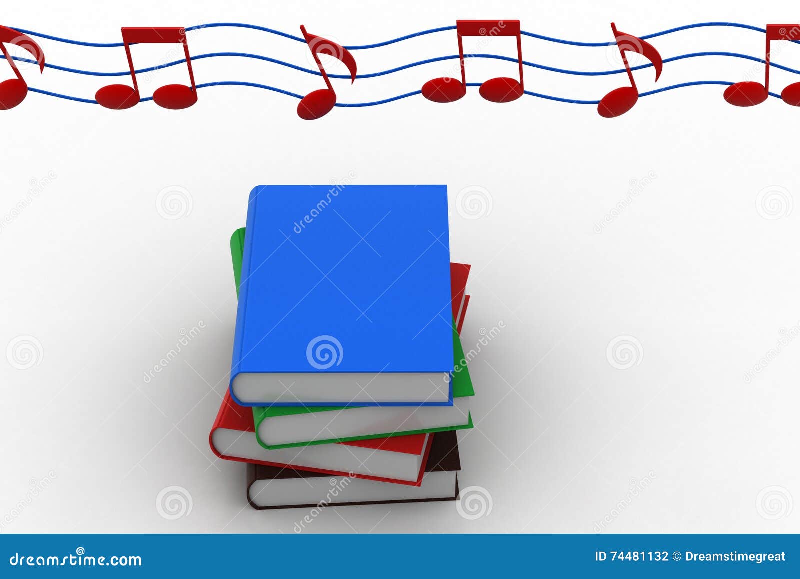 Musical note with book stock illustration. Illustration of metal - 74481132