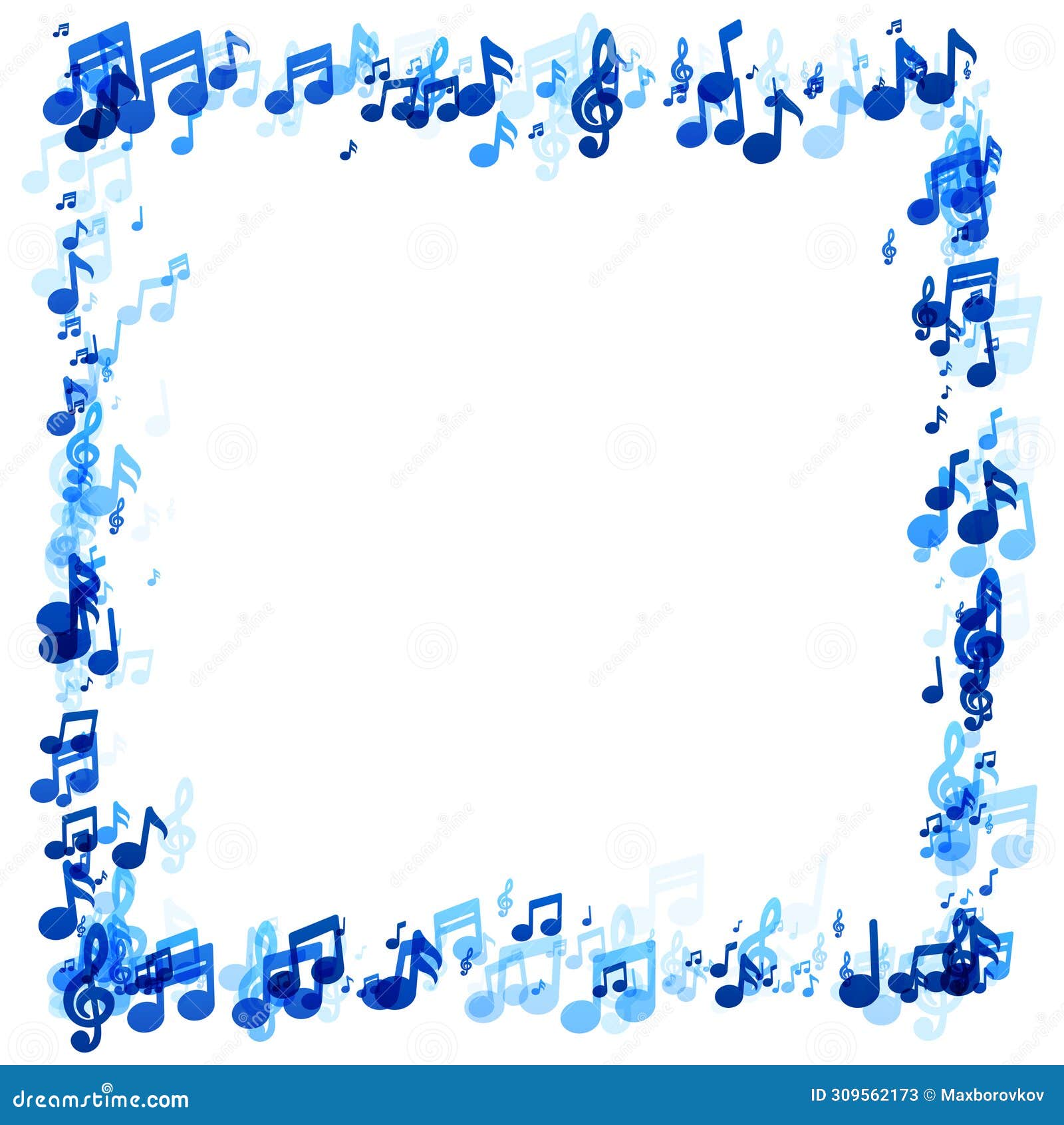 Musical Note Border Frame stock vector. Illustration of rhythm - 309562173