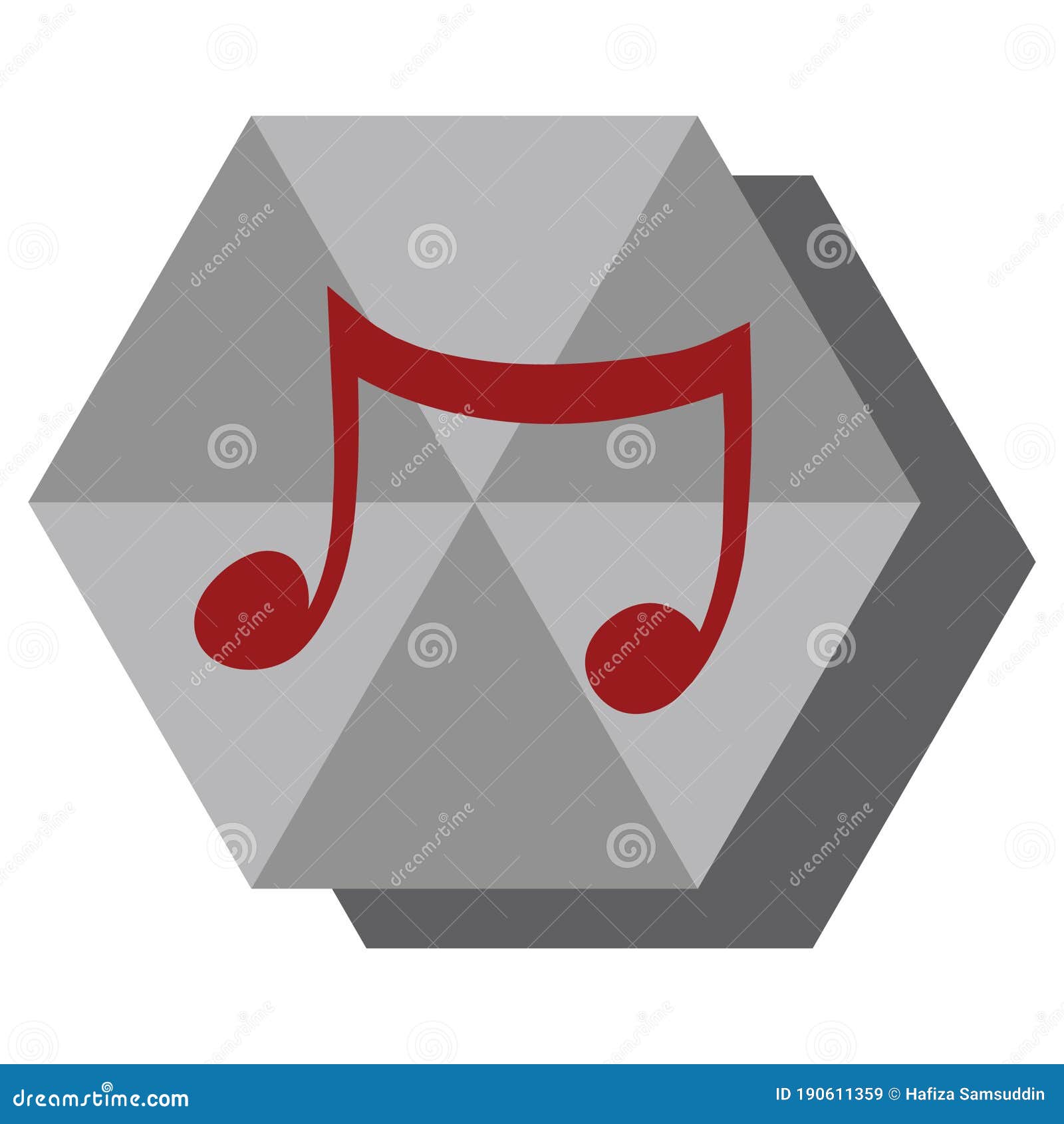 Musical Note Button. Vector Illustration Decorative Design Stock Vector ...