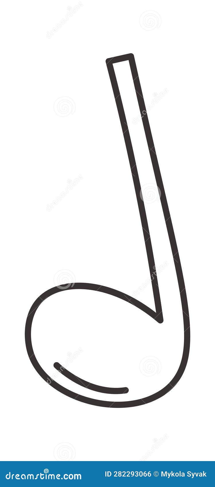 Musical Note Crotchet stock vector. Illustration of clef - 282293066