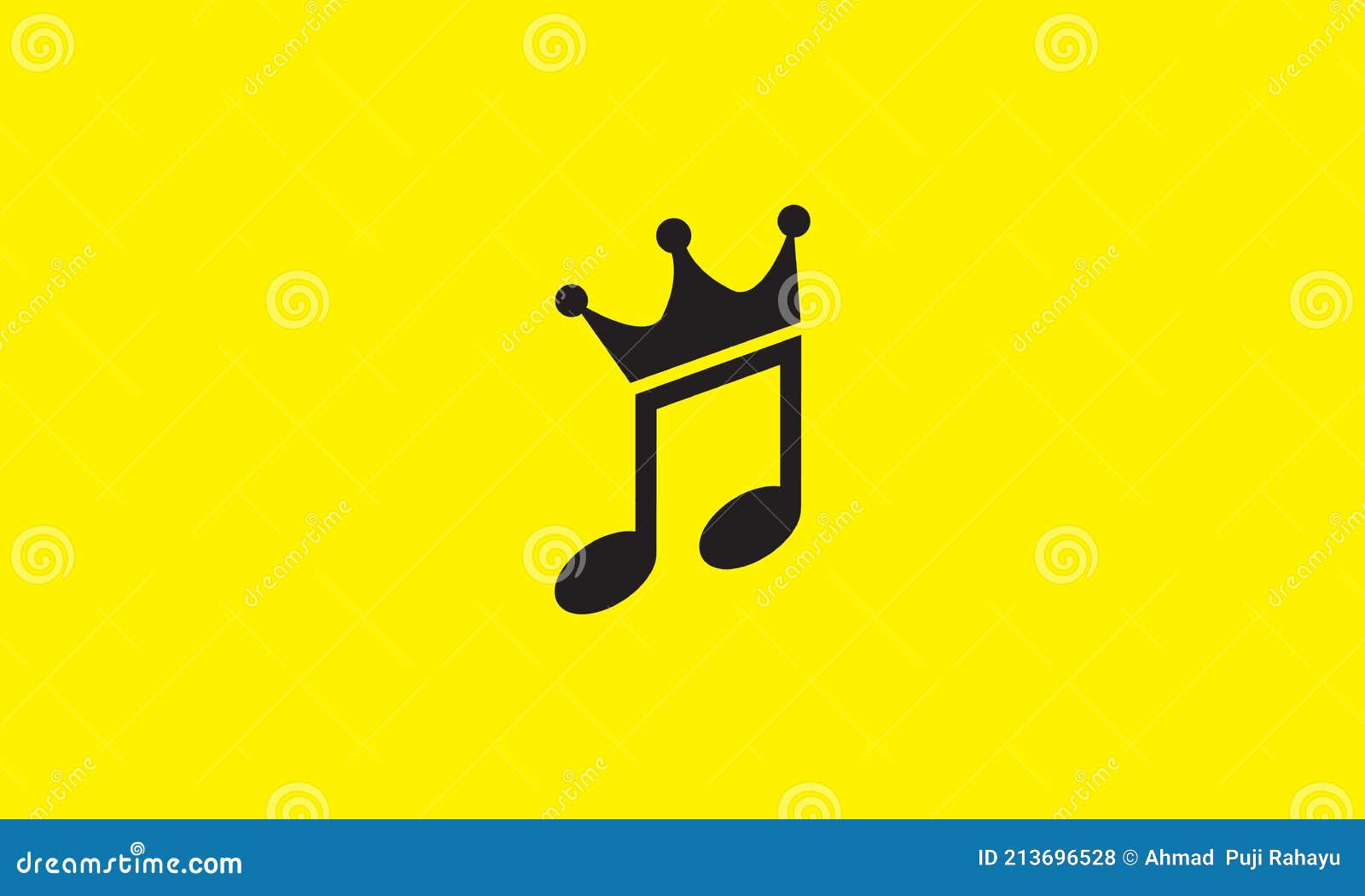 Musical Note with Crown Logo Vector Symbol Icon Design Illustration ...